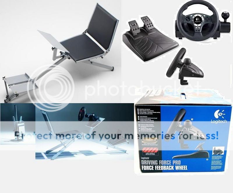 PS2 driving force pro steering wheel and arcade style seat for sale ...