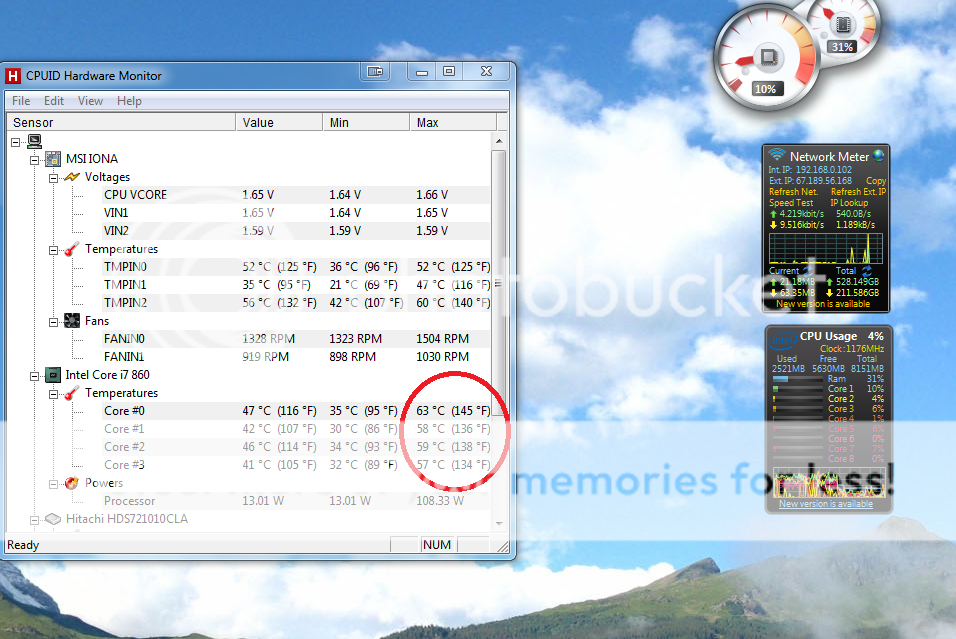 [SOLVED] Is my Core i7 860 Running too hot? CPUID screen shot incl ...