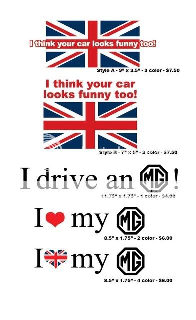 MG Sticker ideas? (Page 2) : MGB & GT Forum : The MG Experience
