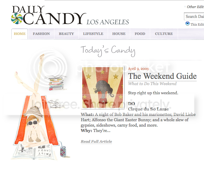 CIRQUE DU SO LAME on DailyCandy weekend guide! | ZIPPERCUT