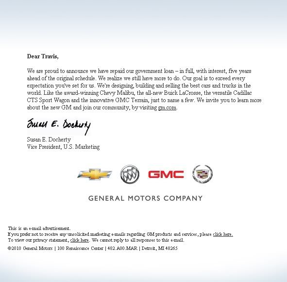 Letter from GM - The 1947 - Present Chevrolet & GMC Truck Message Board ...