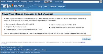 Hotmail : Finally Increasing Storage~ | :: Deep Shadows & the Brilliant ...